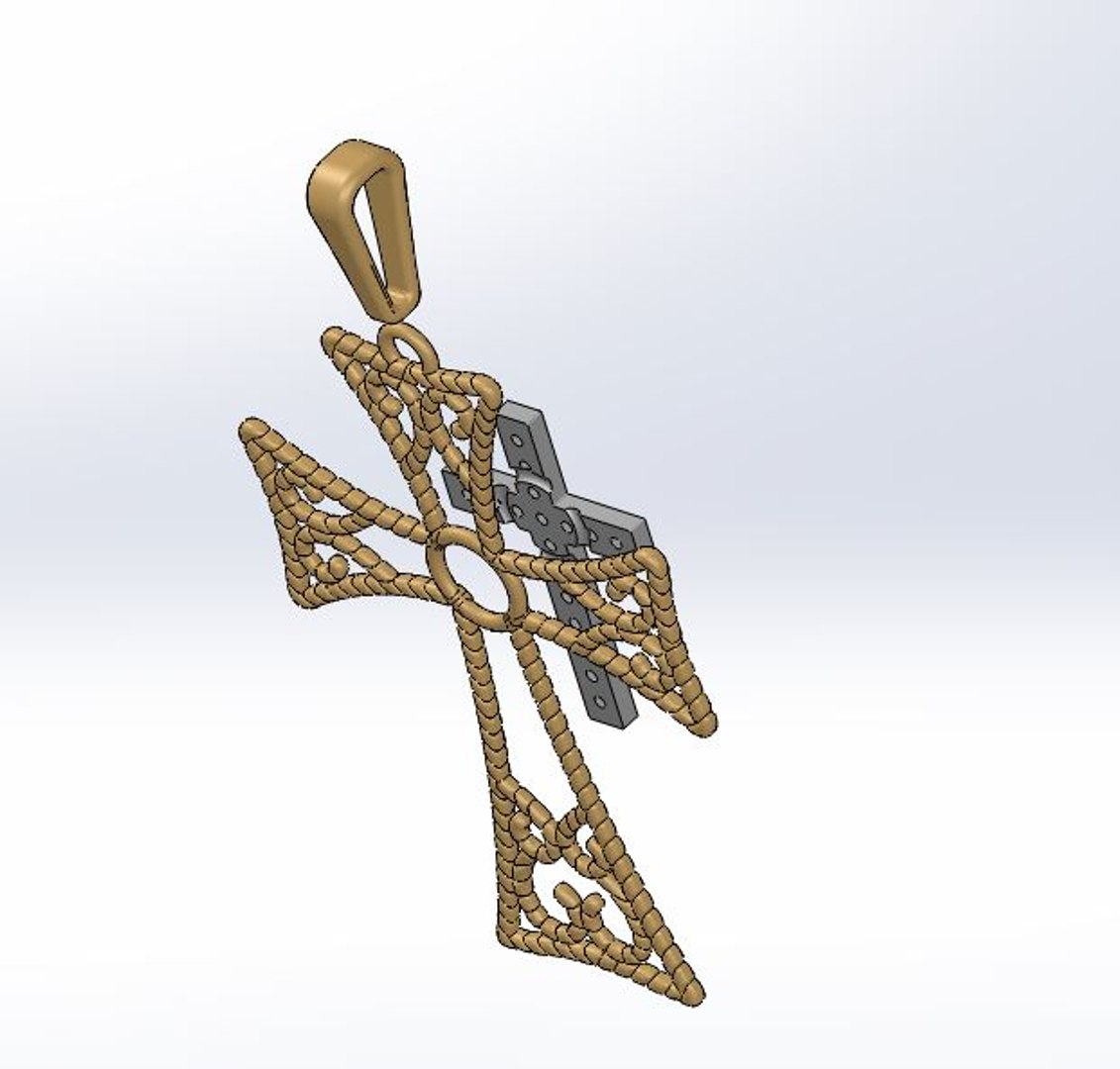 Gold cross 3D model - TurboSquid 1346540