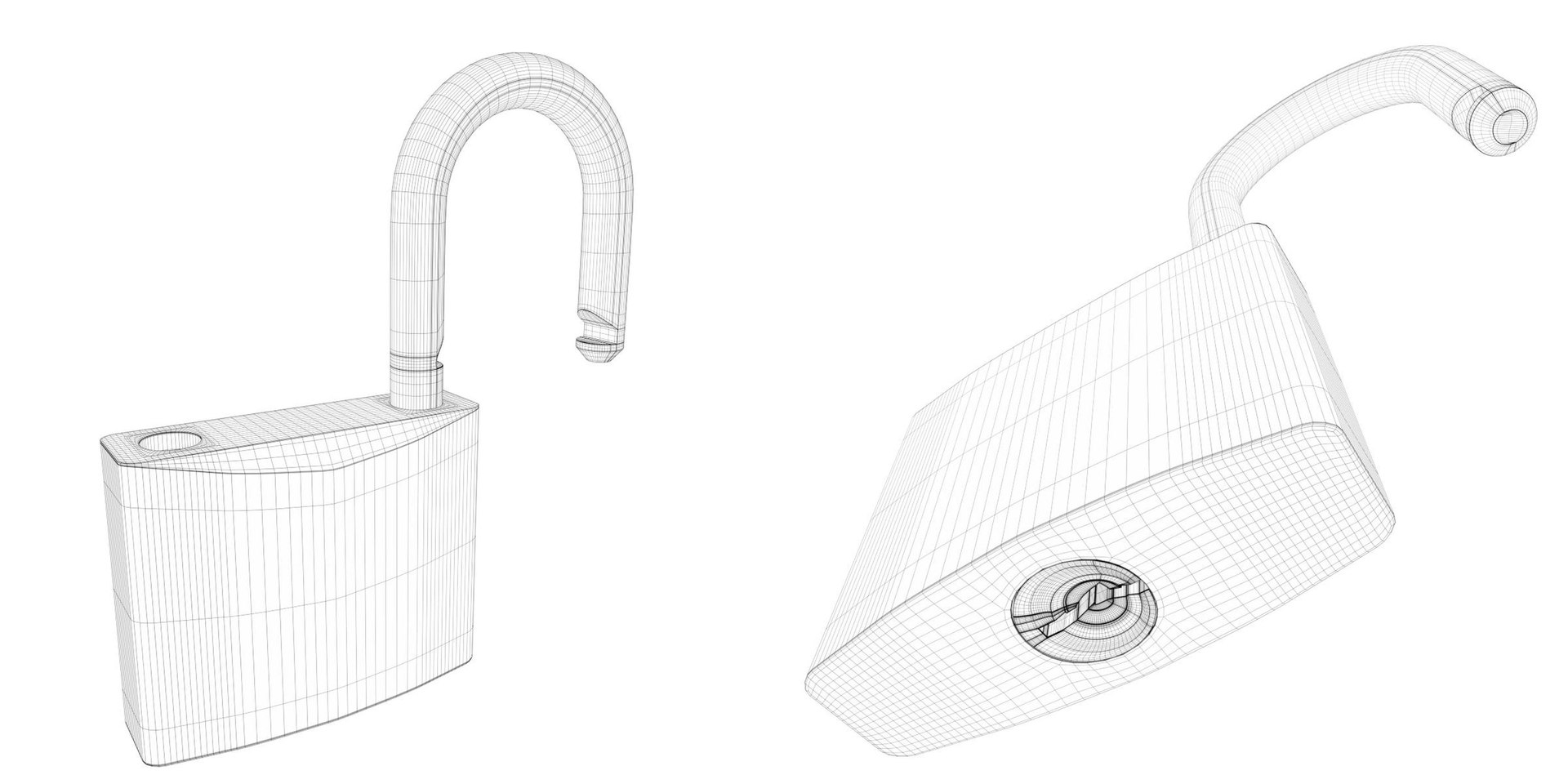 Openable Padlock Lock 3D Model - TurboSquid 1414980