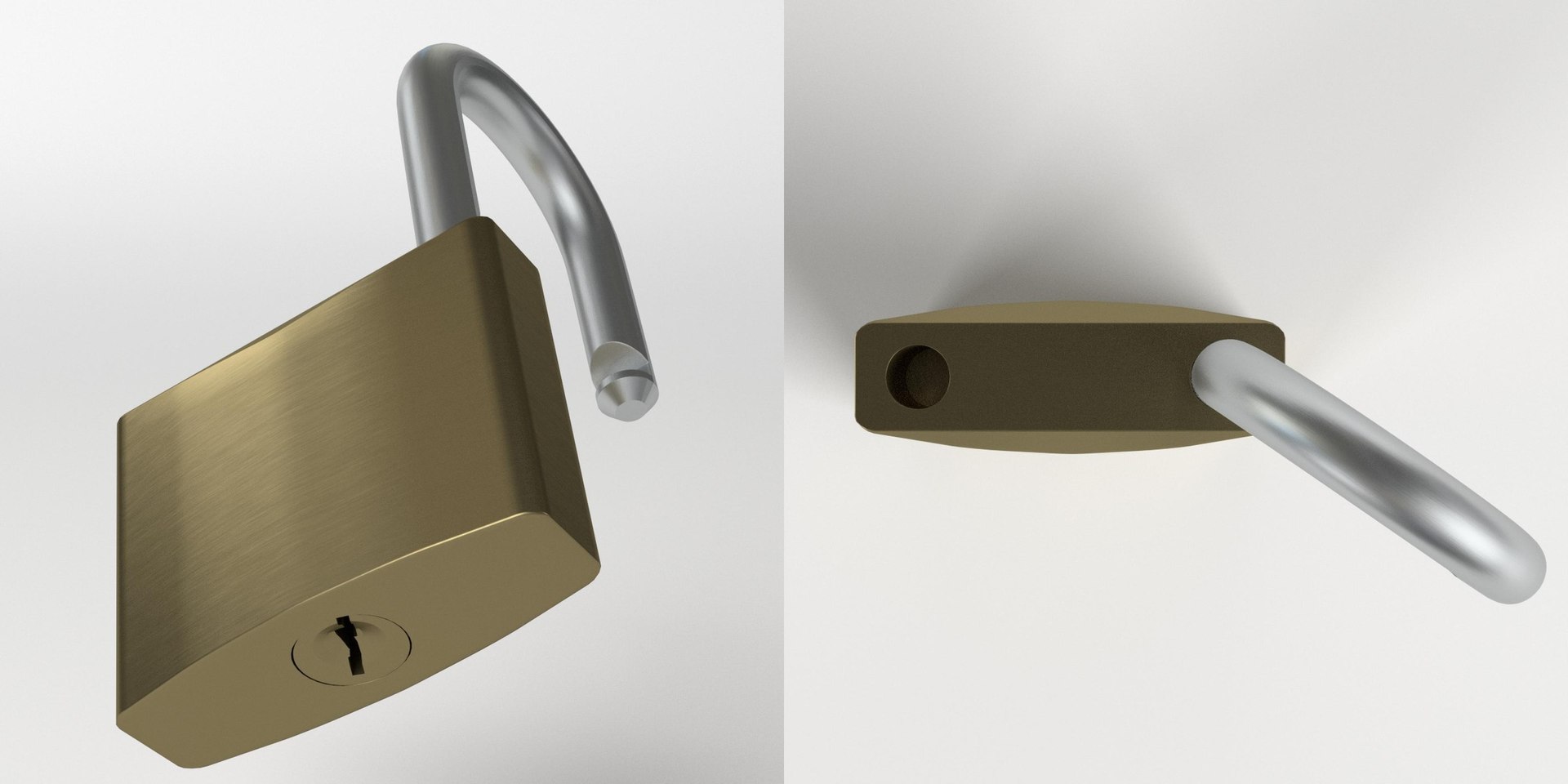 Openable Padlock Lock 3D Model - TurboSquid 1414980
