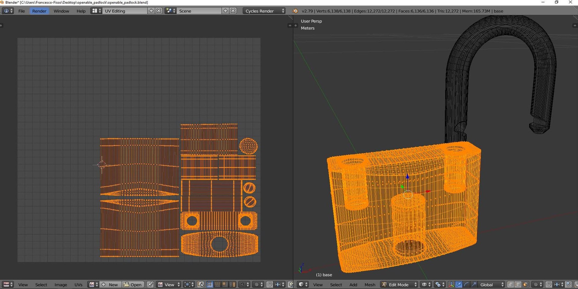 Openable Padlock Lock 3D Model - TurboSquid 1414980
