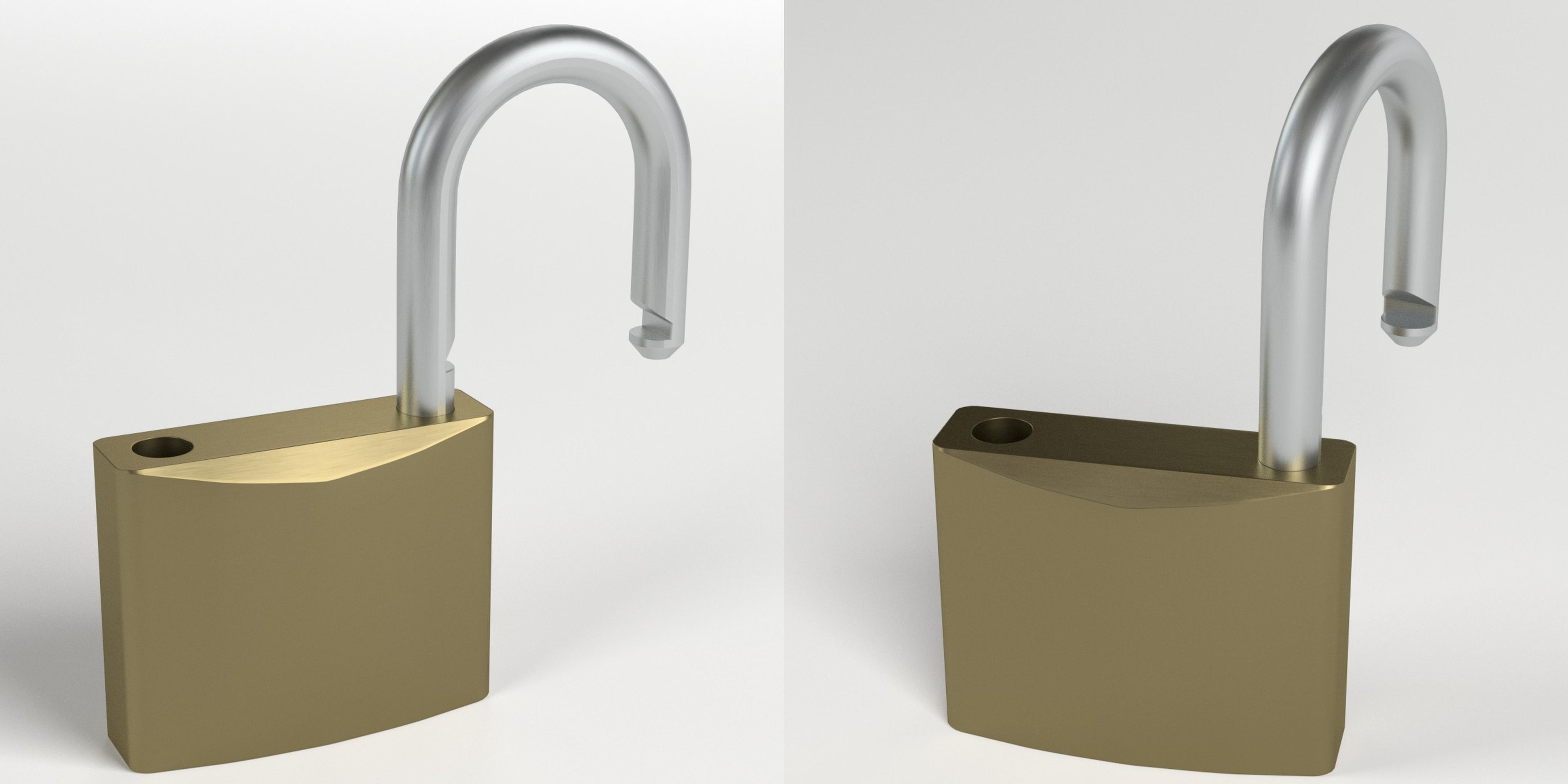 Openable padlock lock 3D model - TurboSquid 1414980