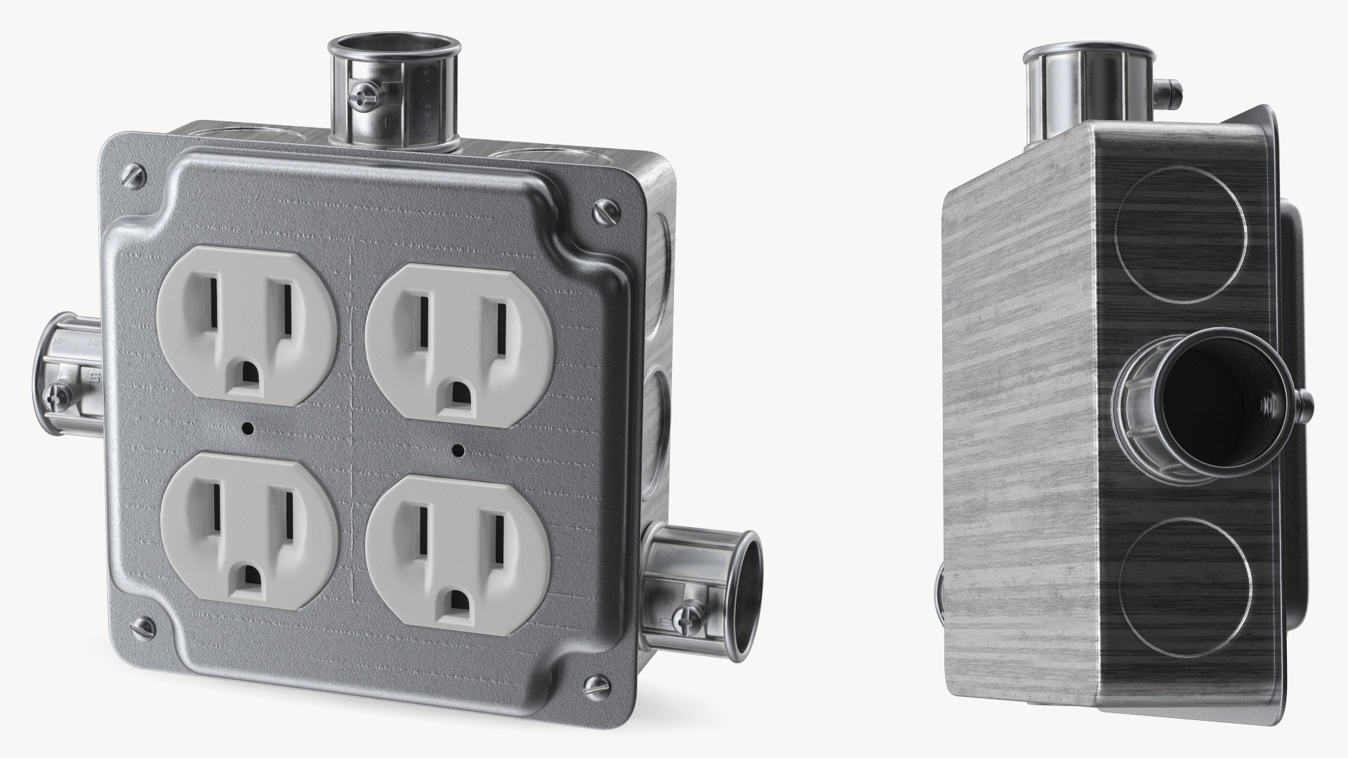 Junction Box With Sockets 3D Model - TurboSquid 2348783