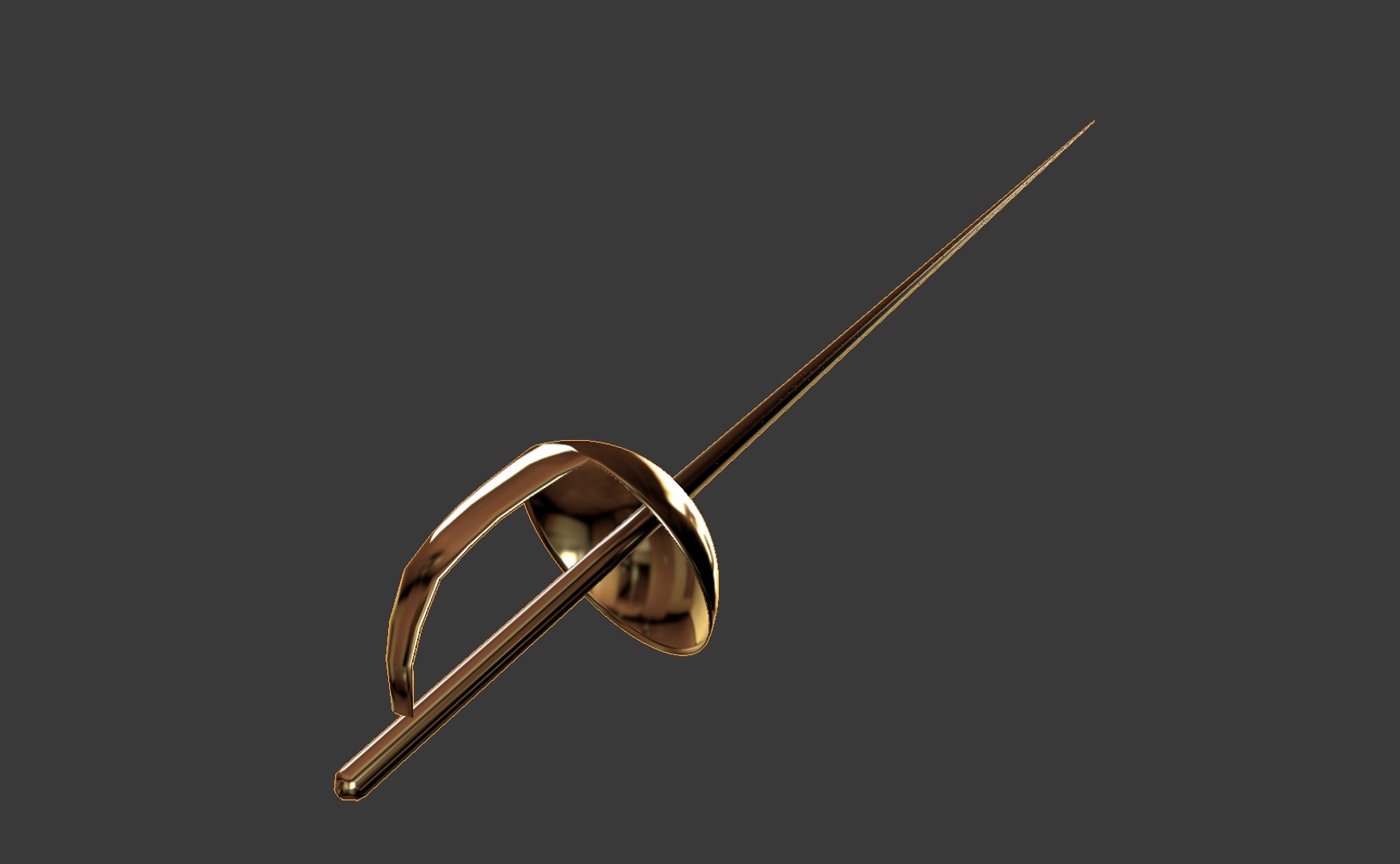 3D Model Elegant Fencing Sword - TurboSquid 1294146