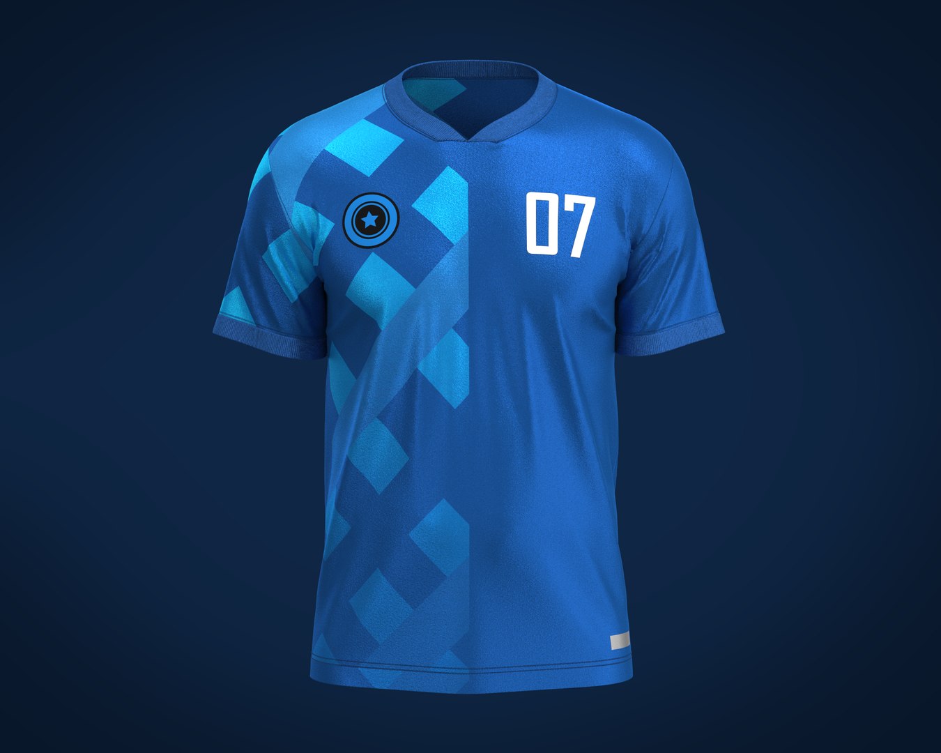 3D Soccer Blue Jersey Player 07 - TurboSquid 1944997