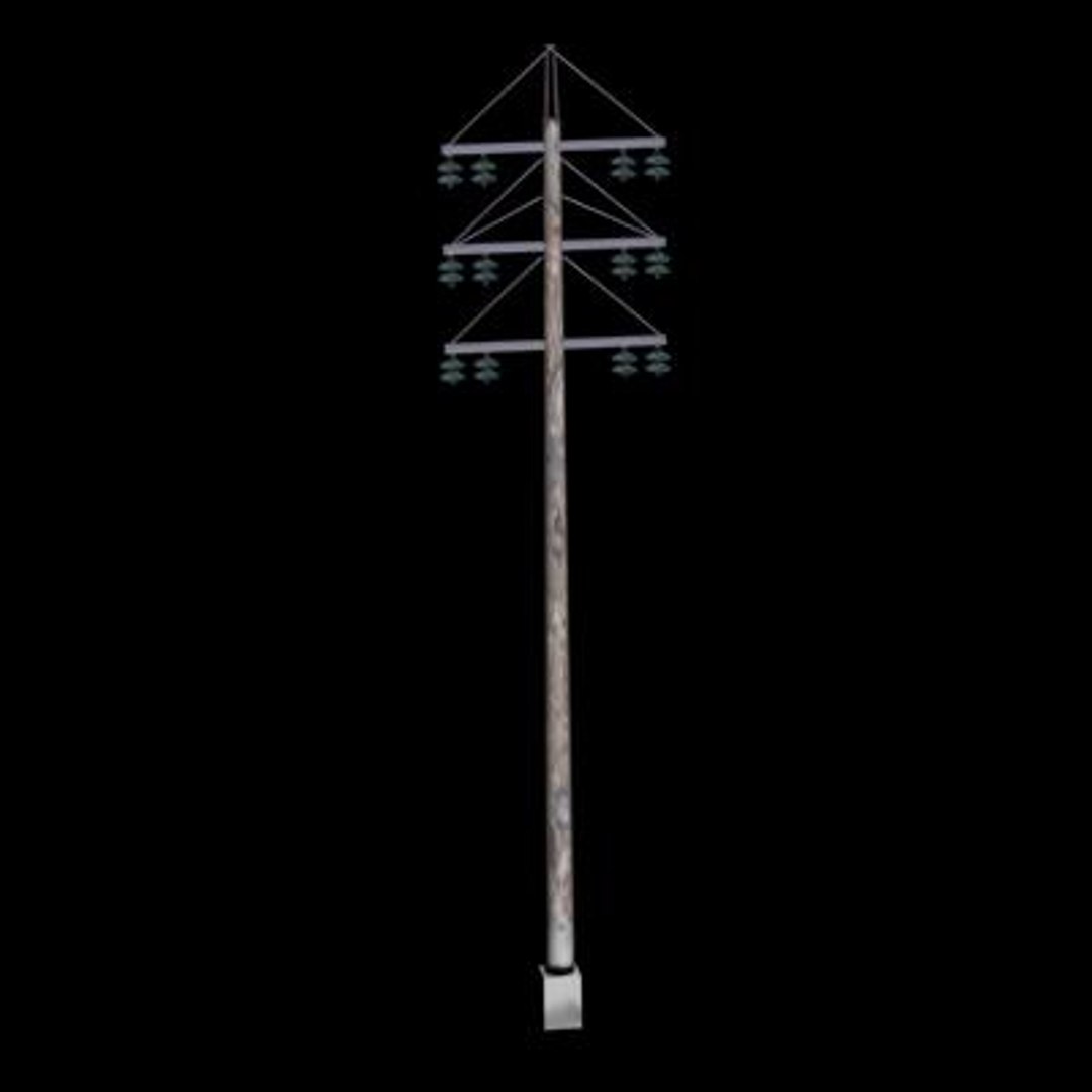 3d Model Telegraph Pole