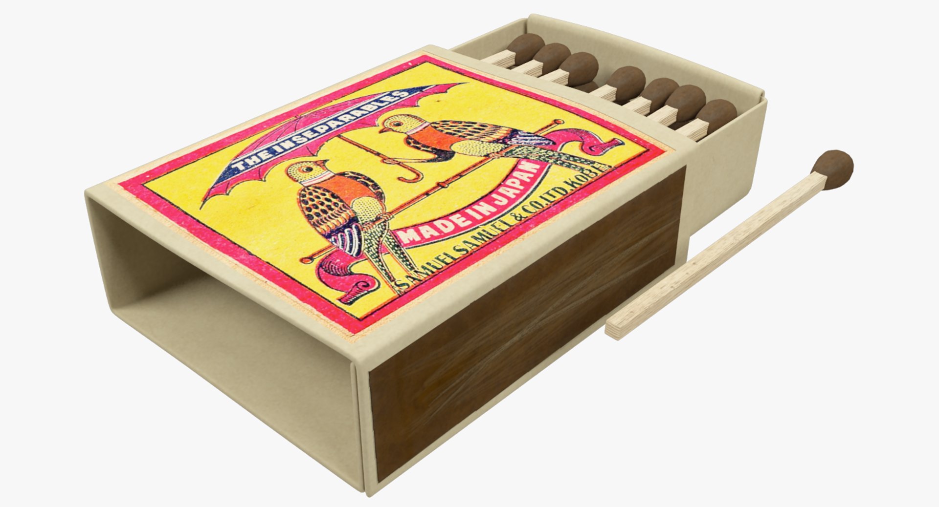 3D Matchbox Box Match - TurboSquid 1375250