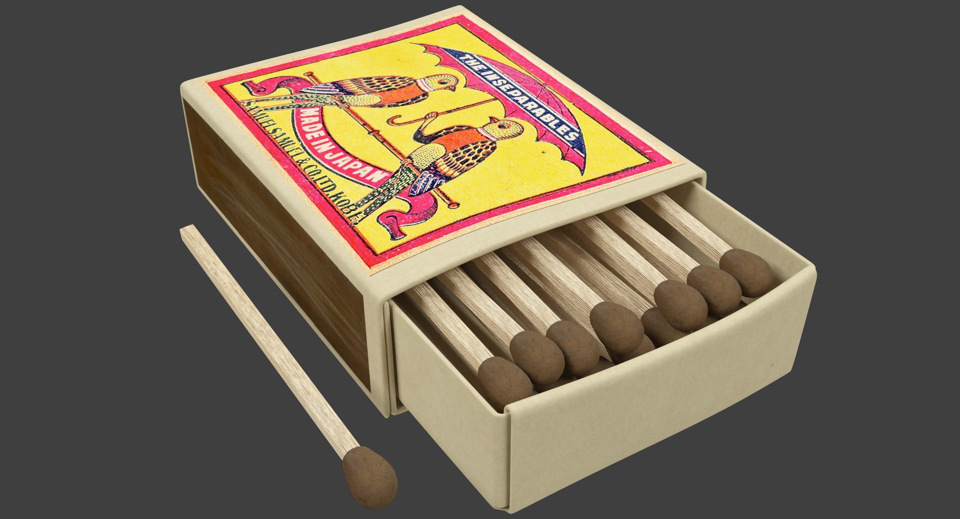 3D Matchbox Box Match - TurboSquid 1375250