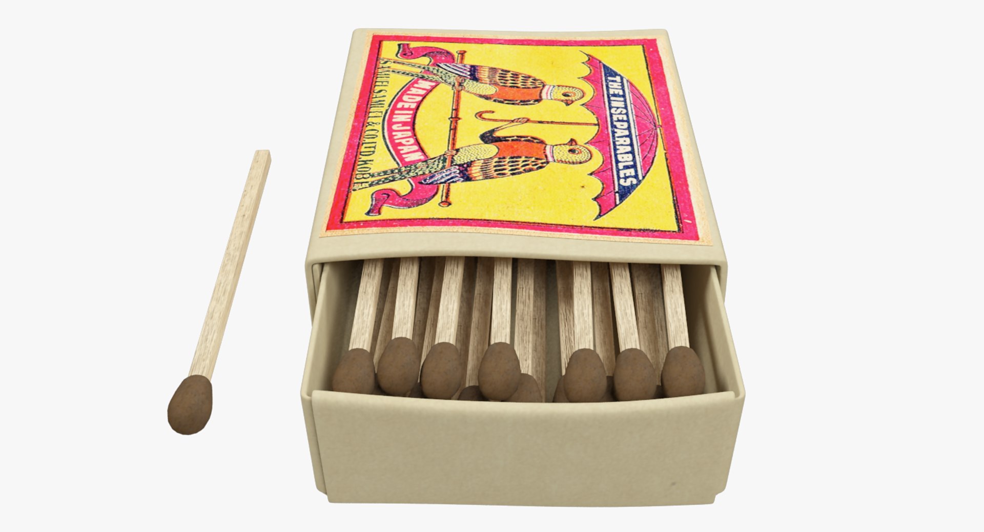 3D Matchbox Box Match - TurboSquid 1375250