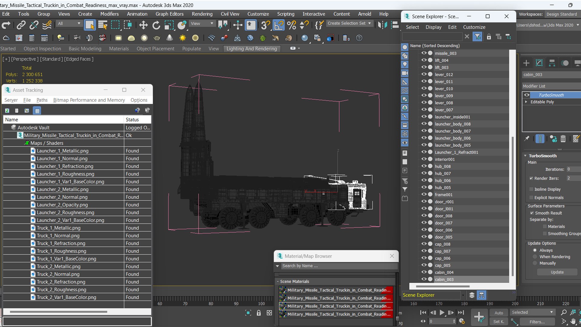 3D Model Military Missile Tactical Truck In Combat Readiness ...