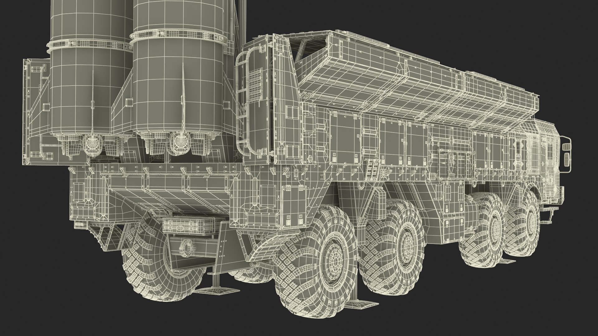 3D Model Military Missile Tactical Truck In Combat Readiness ...