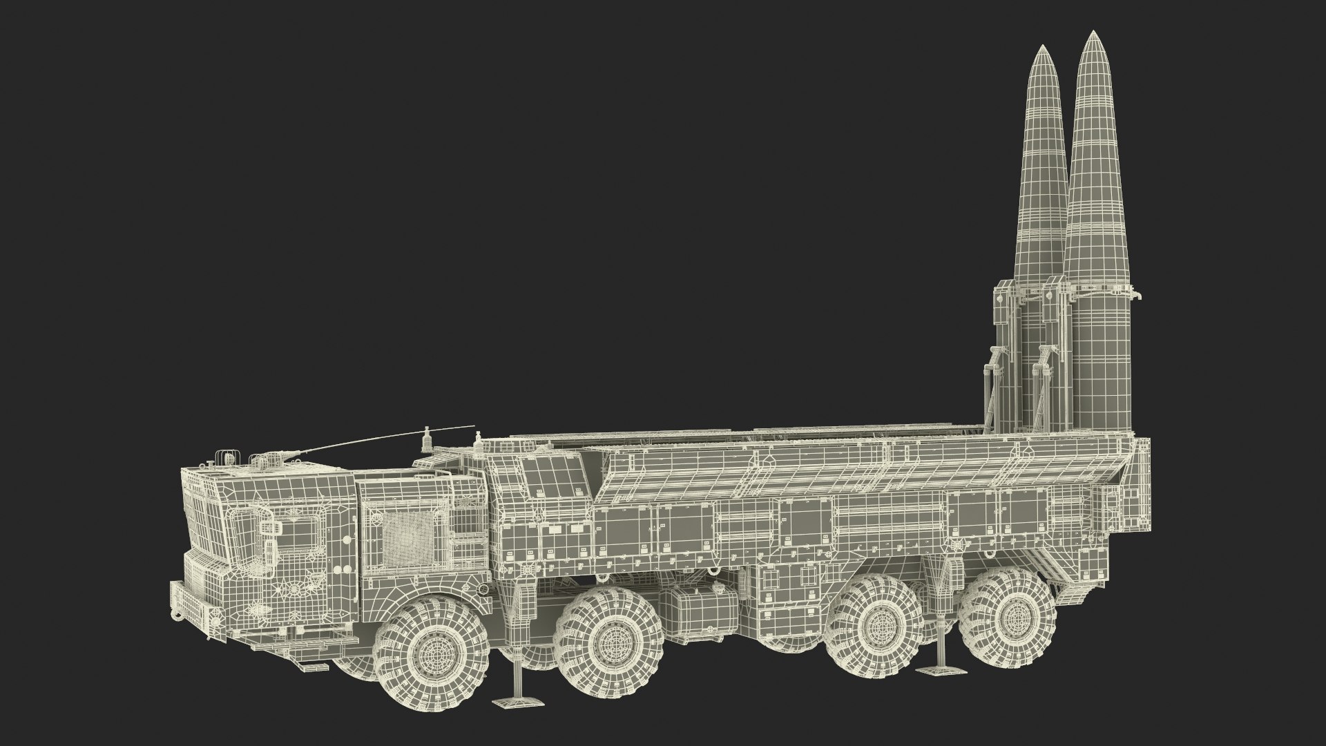 3D Model Military Missile Tactical Truck In Combat Readiness ...