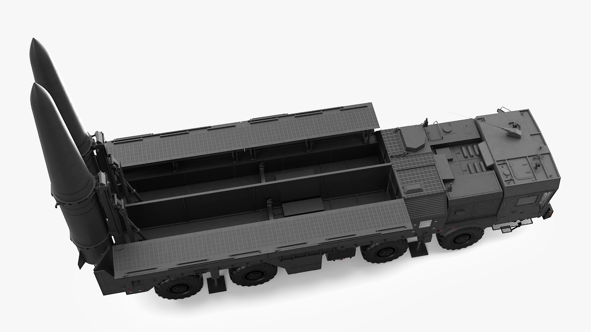 3D Model Military Missile Tactical Truck In Combat Readiness ...