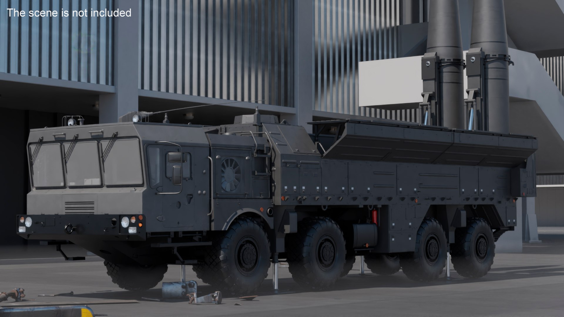 3D Model Military Missile Tactical Truck In Combat Readiness ...