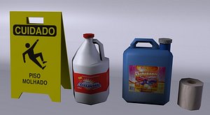 cleaning tools 3d model