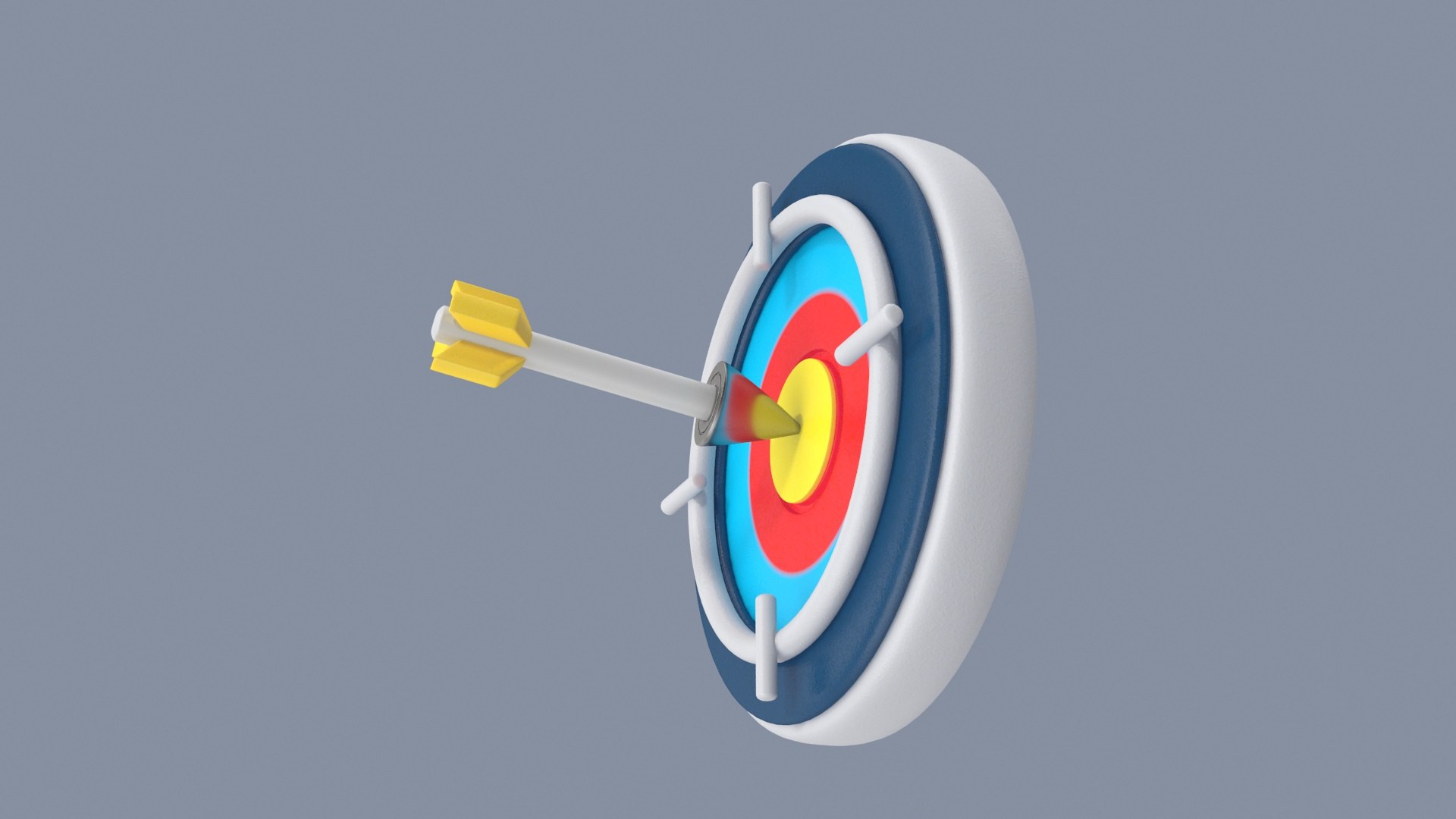 3D Target With Yellow Arrow Icon - TurboSquid 2421950