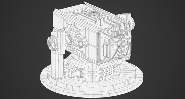 Heavy sci-fi turrets x13 3D model - TurboSquid 1407702