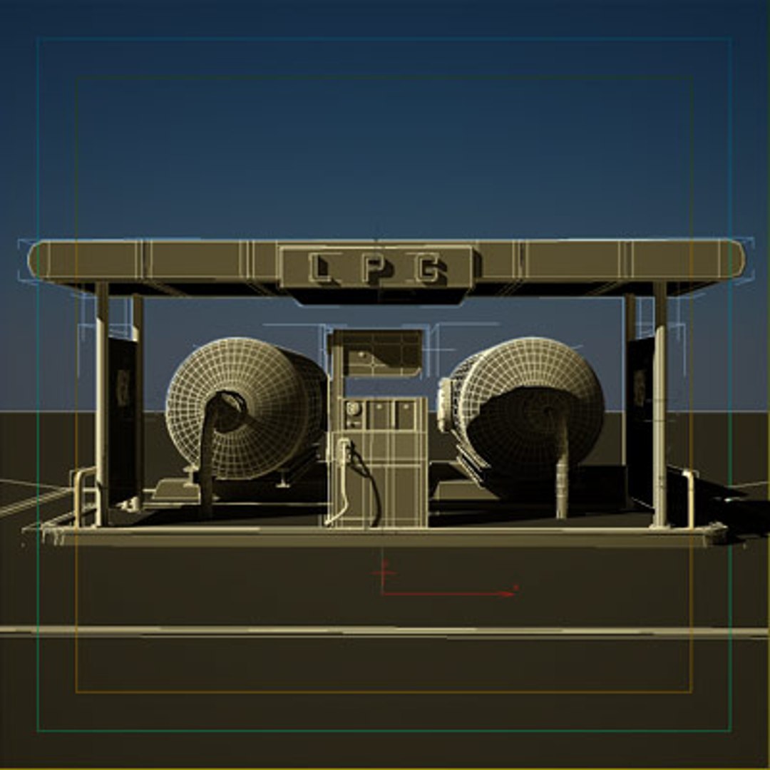 station gas lpg 3d model