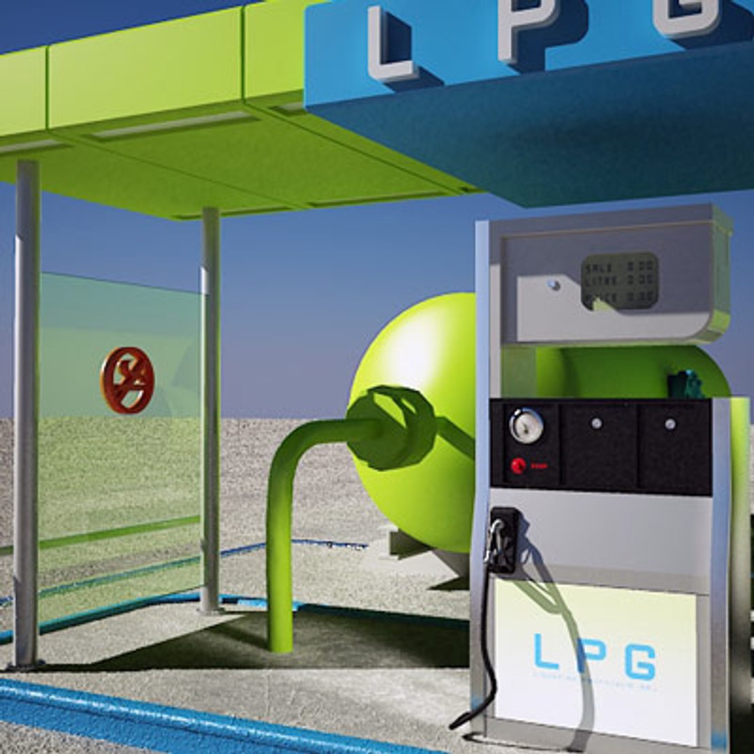 station gas lpg 3d model