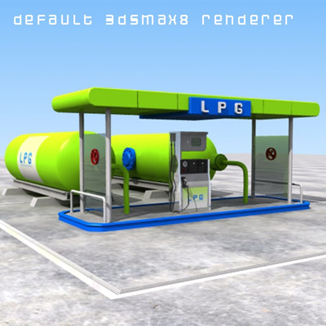station gas lpg 3d model