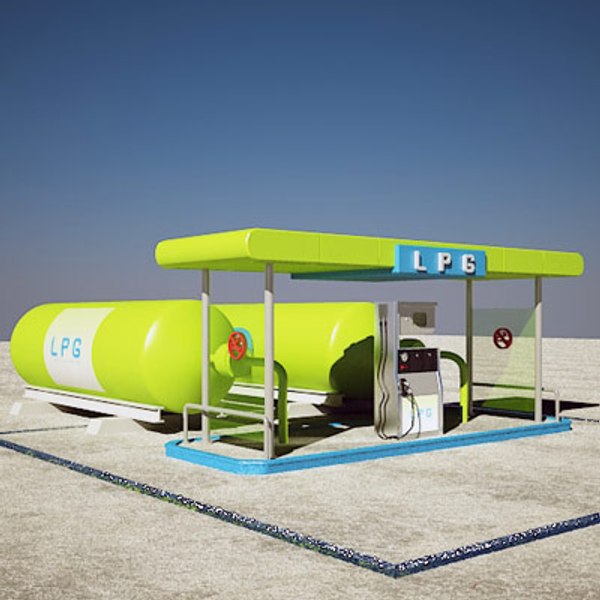 station gas lpg 3d model