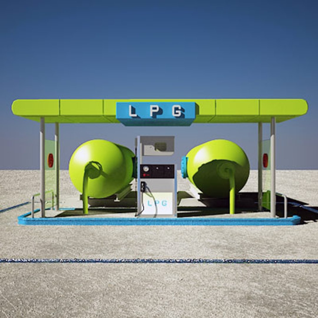 station gas lpg 3d model