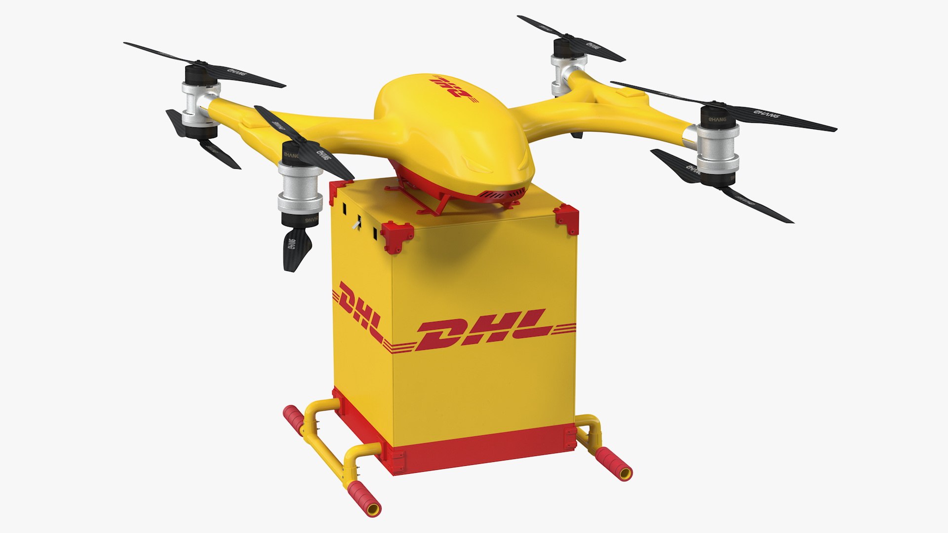 3D DHL Express Delivery Collection Model - TurboSquid 2094849