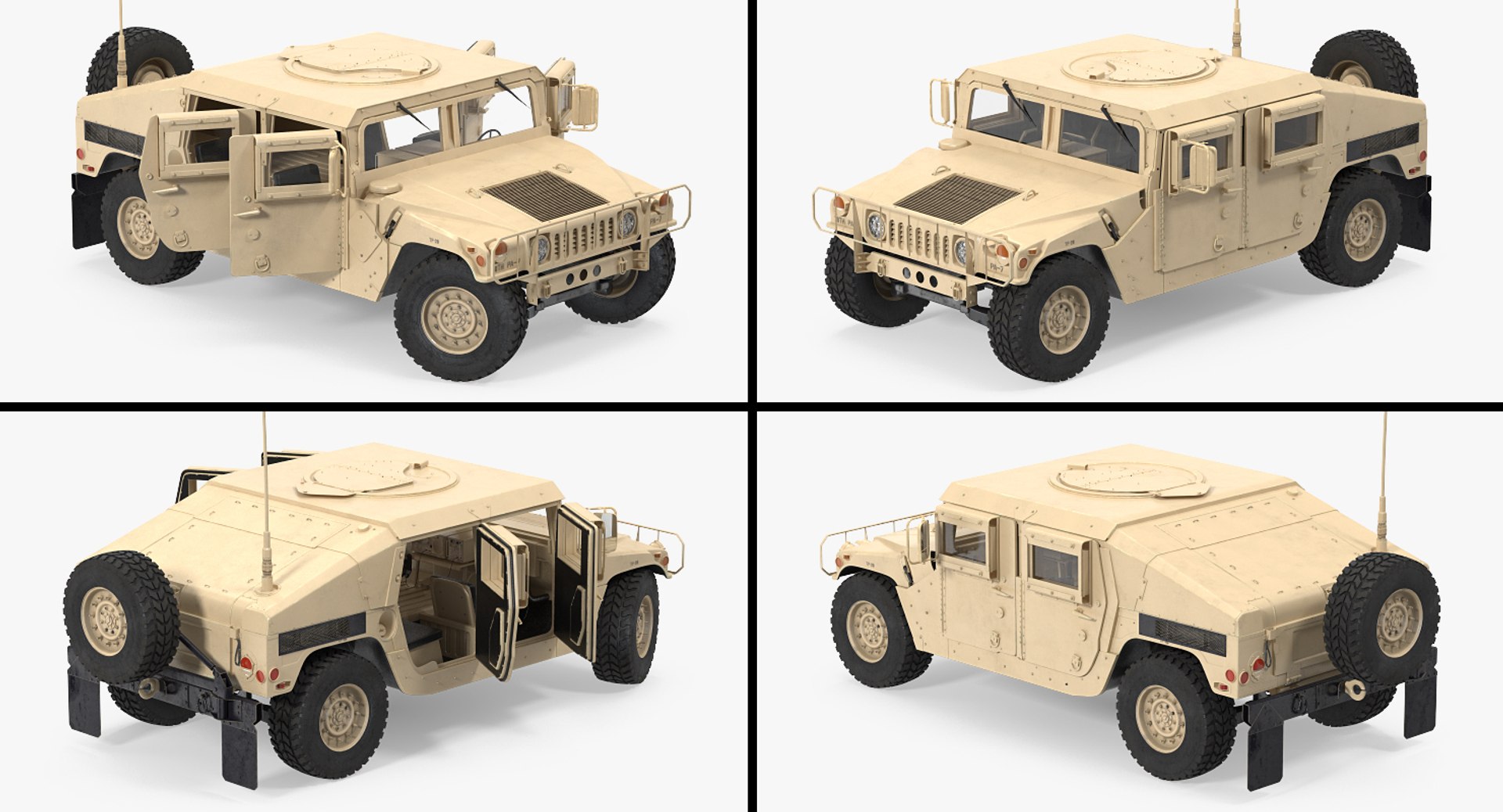 3d humvee m1151 desert