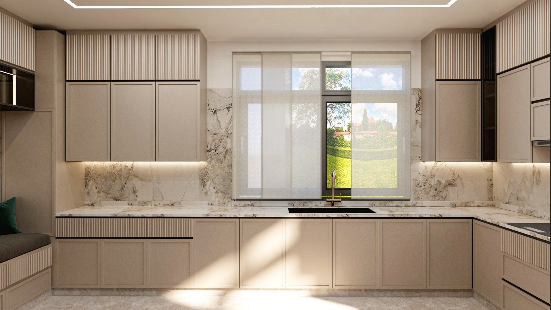 3D Modern Minimalist Kitchen 3D Model Scene Model - TurboSquid 2380887