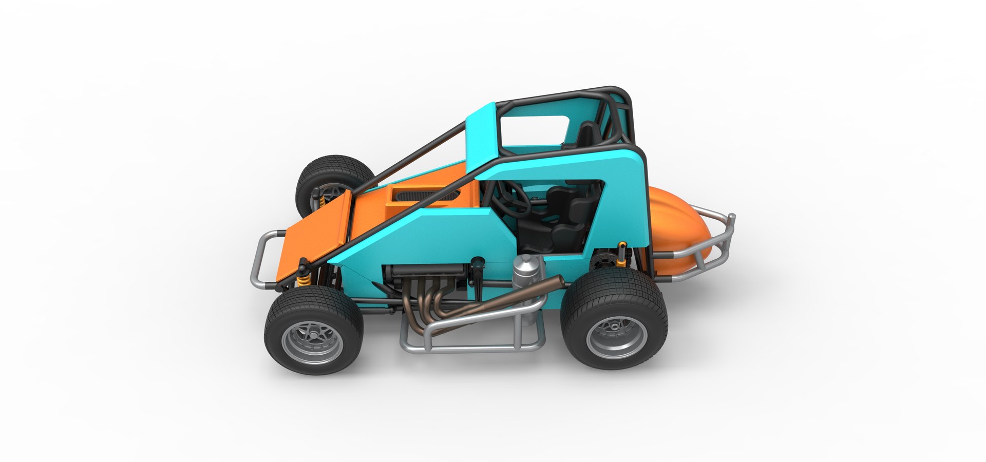 3D Model Diecast Midget Car Scale 1 To 25 - TurboSquid 2288998