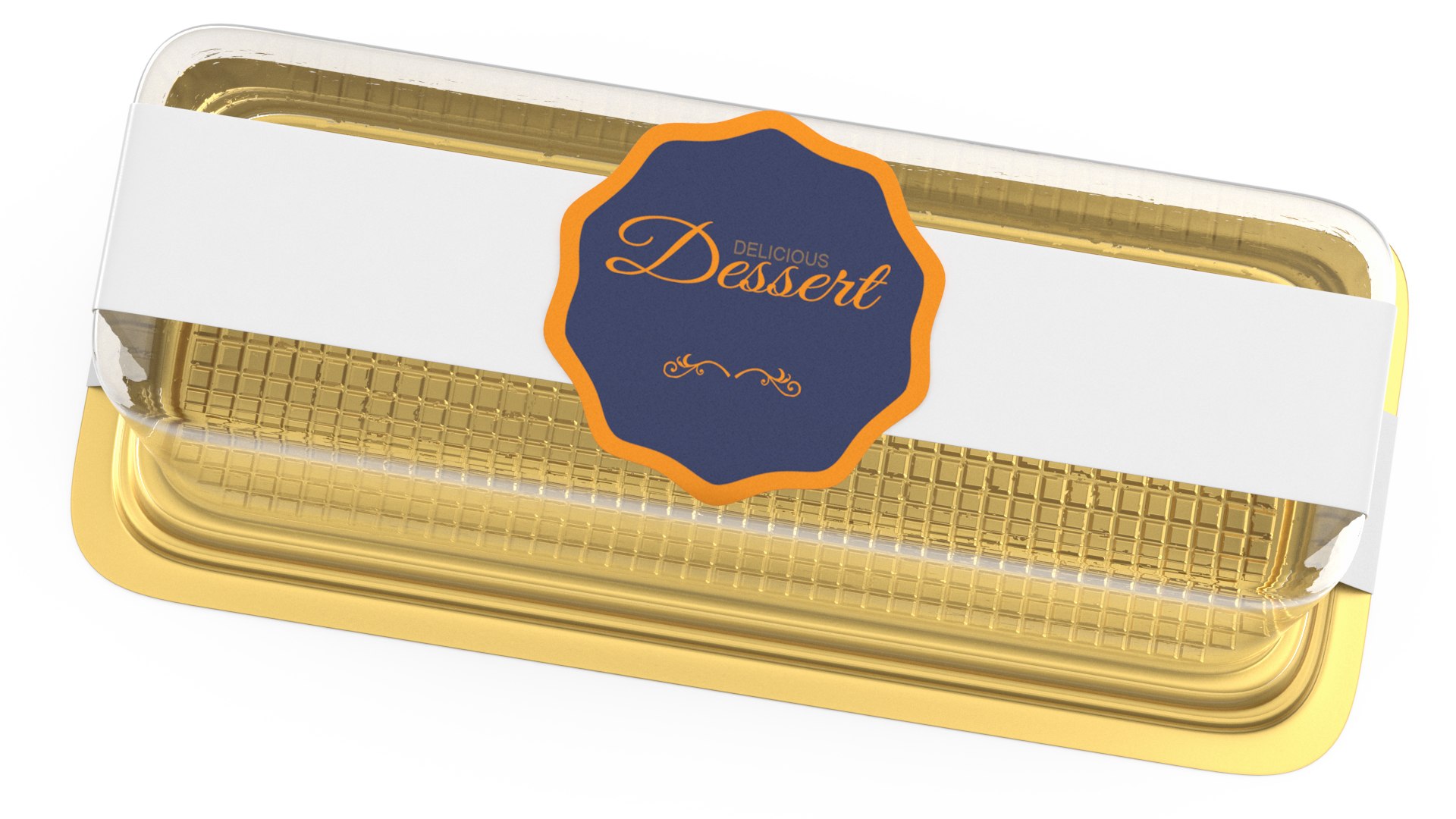 Disposable Cake Packaging Rectangular Gold 3D - TurboSquid 1985993