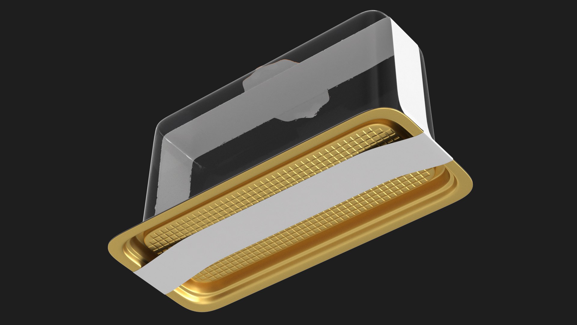 Disposable Cake Packaging Rectangular Gold 3D - TurboSquid 1985993