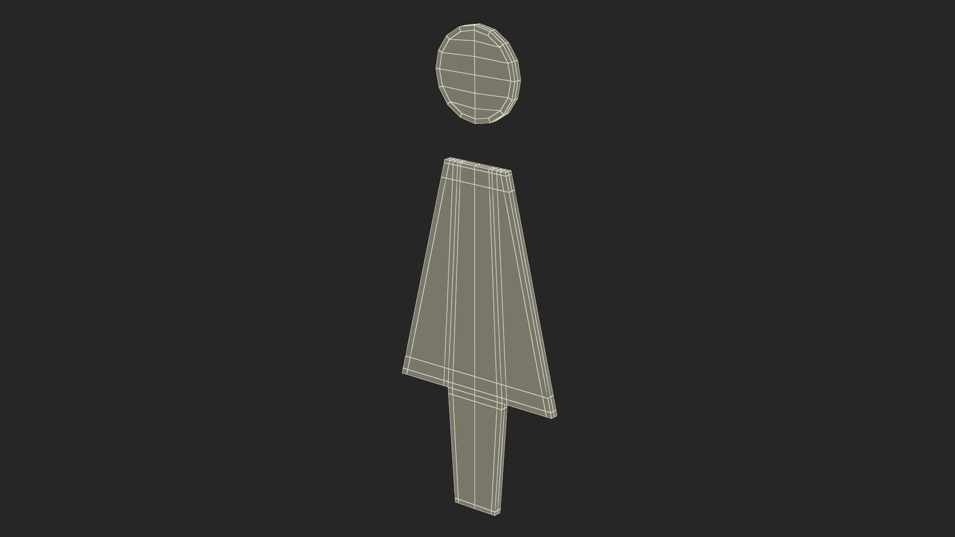 3D Women Restroom Symbol Model - TurboSquid 2300088