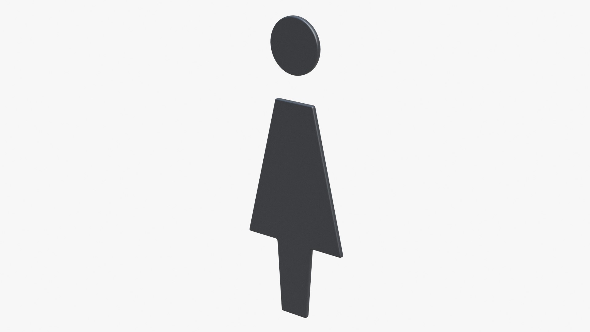 3D Women Restroom Symbol Model - TurboSquid 2300088