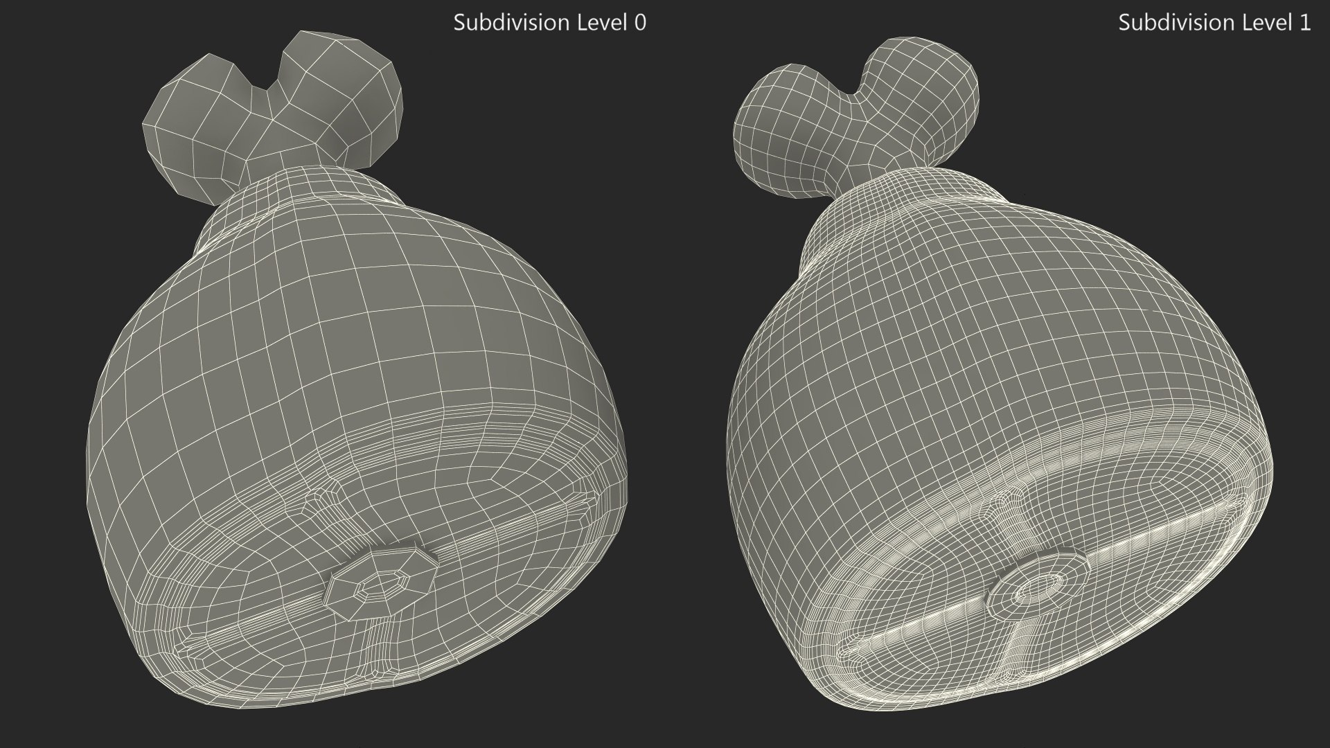 3D Cartoon Stylized Meat Slice With Bone - TurboSquid 2434428