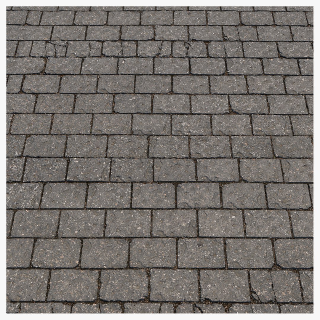 3D Model Paving062016vrayMaterial Of Rectangular Paving Slabs 06 ...