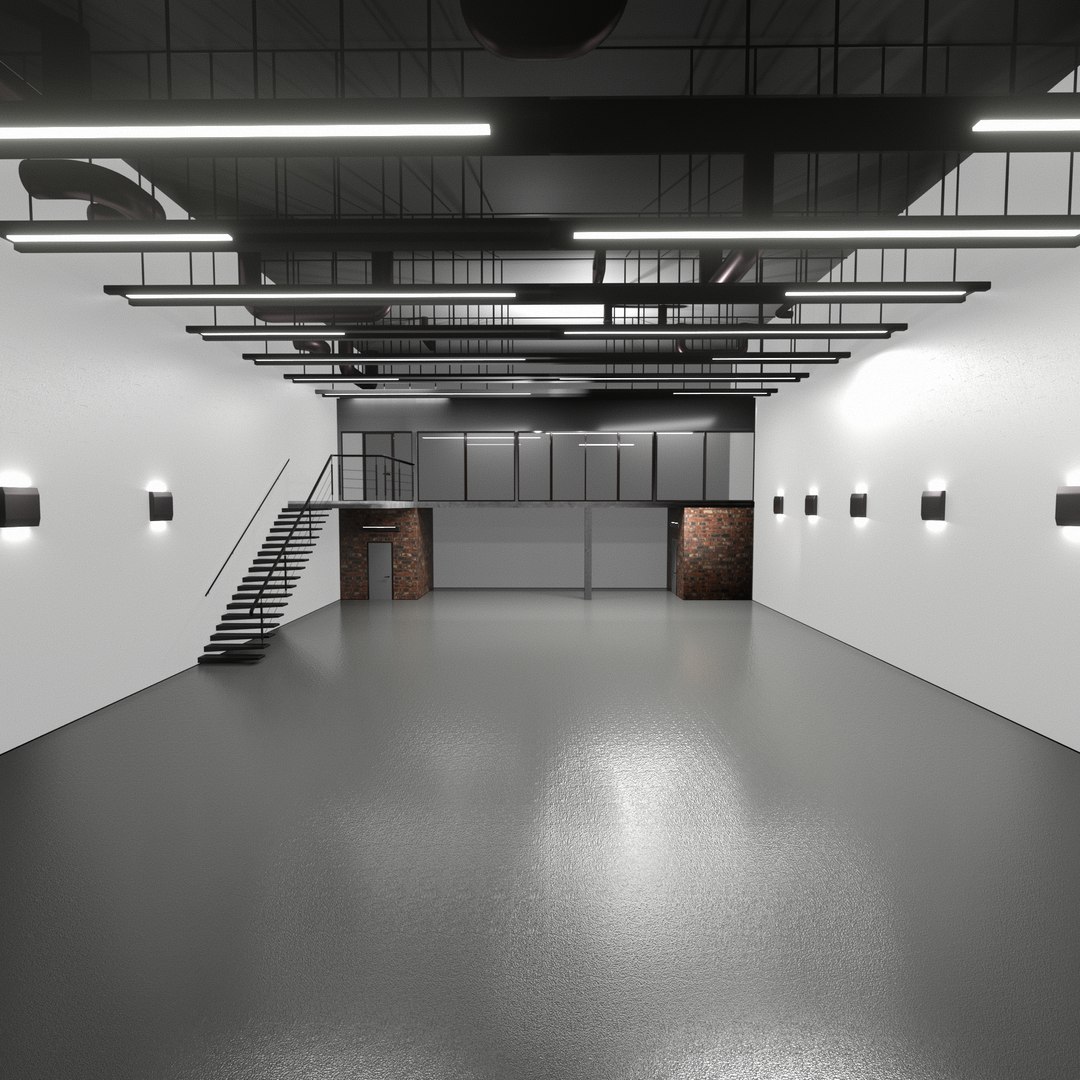 WAREHOUSE Car Studio Interior 3D - TurboSquid 2022395