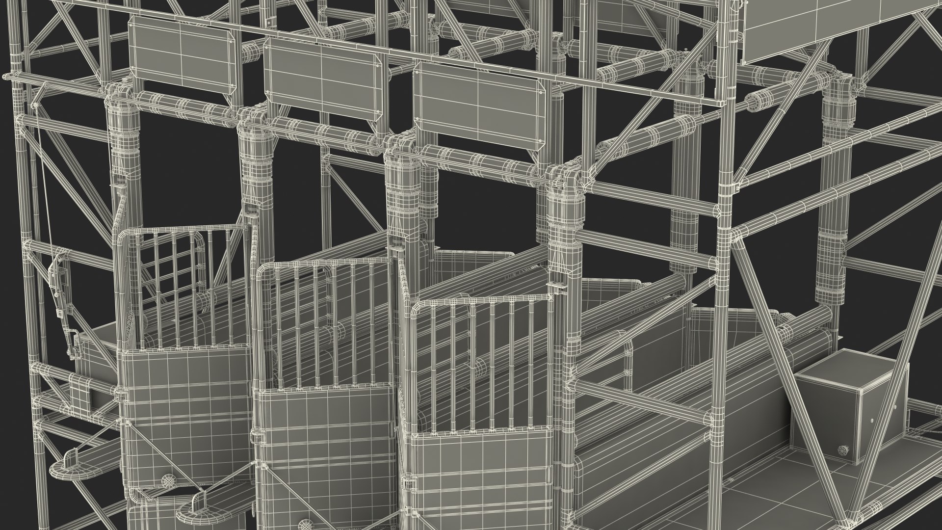 Horse Starting Gates for 3 Places Rigged for Maya 3D - TurboSquid 2048592