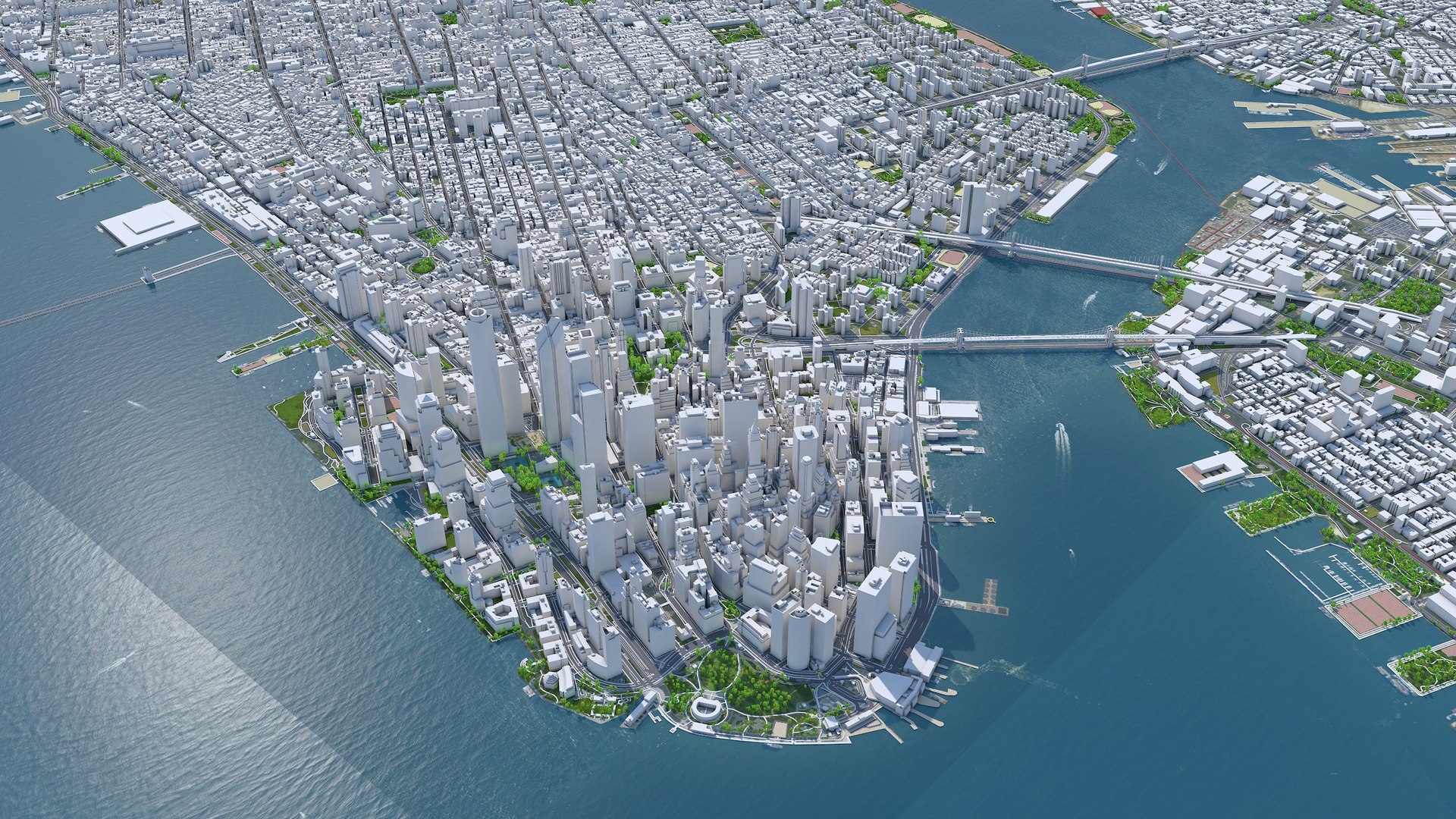 3D City Area Building Model - TurboSquid 1531577