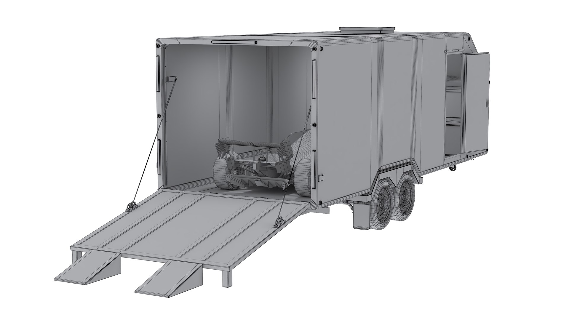 Race Car Trailer 3D Model - TurboSquid 2307304