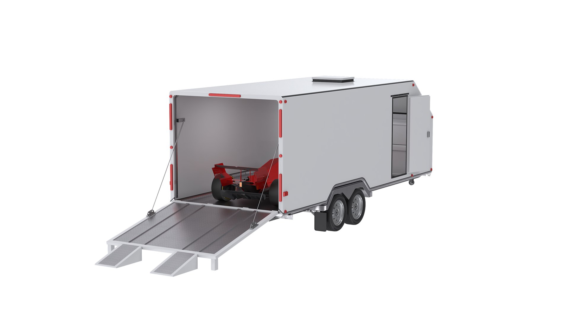 Race Car Trailer 3D Model - TurboSquid 2307304