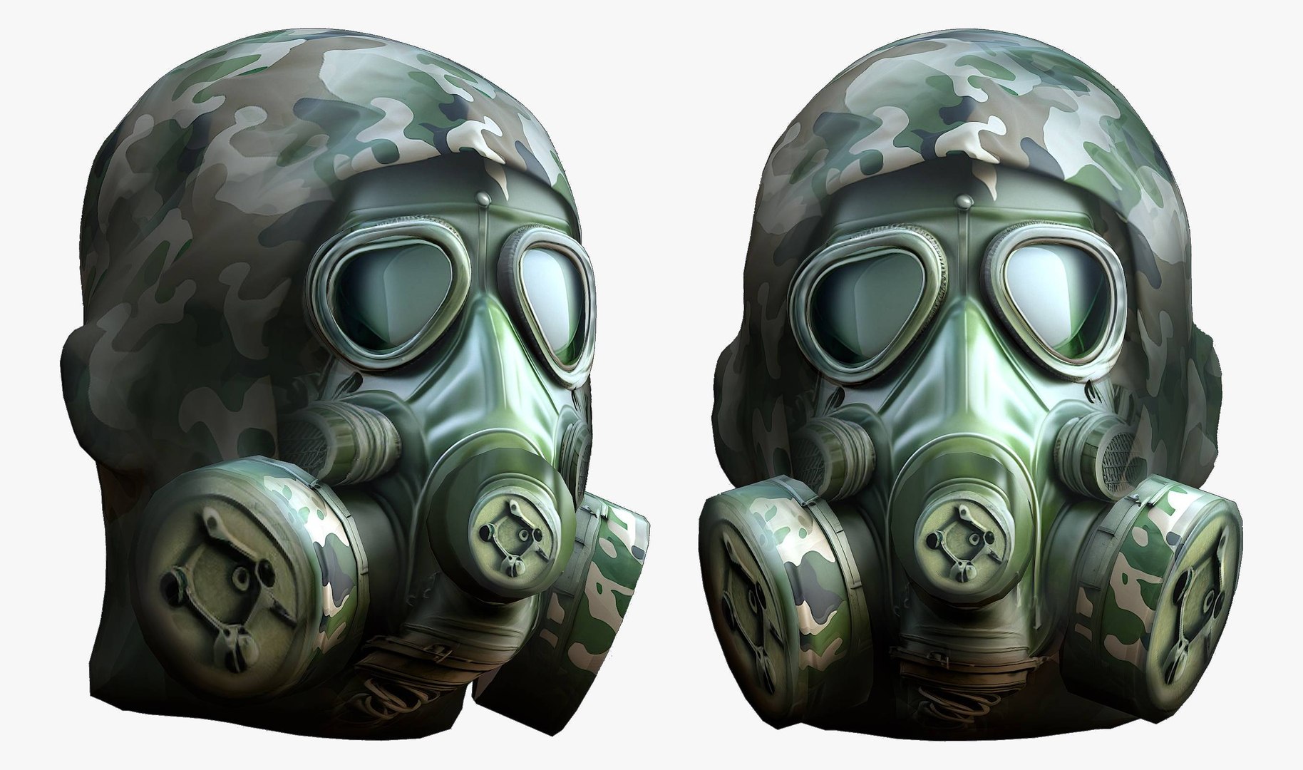 Gas Mask Helmet 3d Model Military Combat Soldier Armor Scifi Fantasy ...