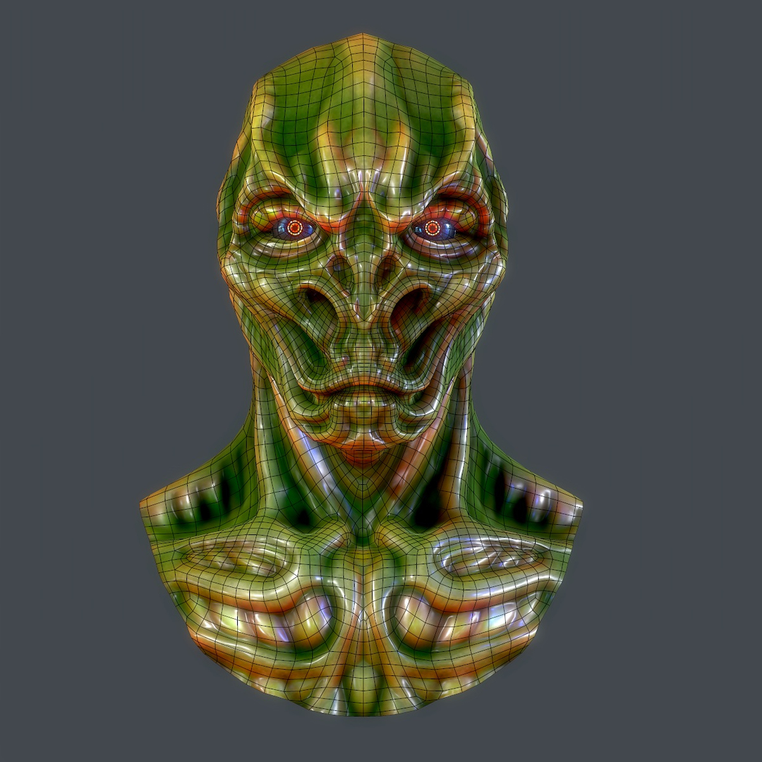 3ds Max Alien Bust