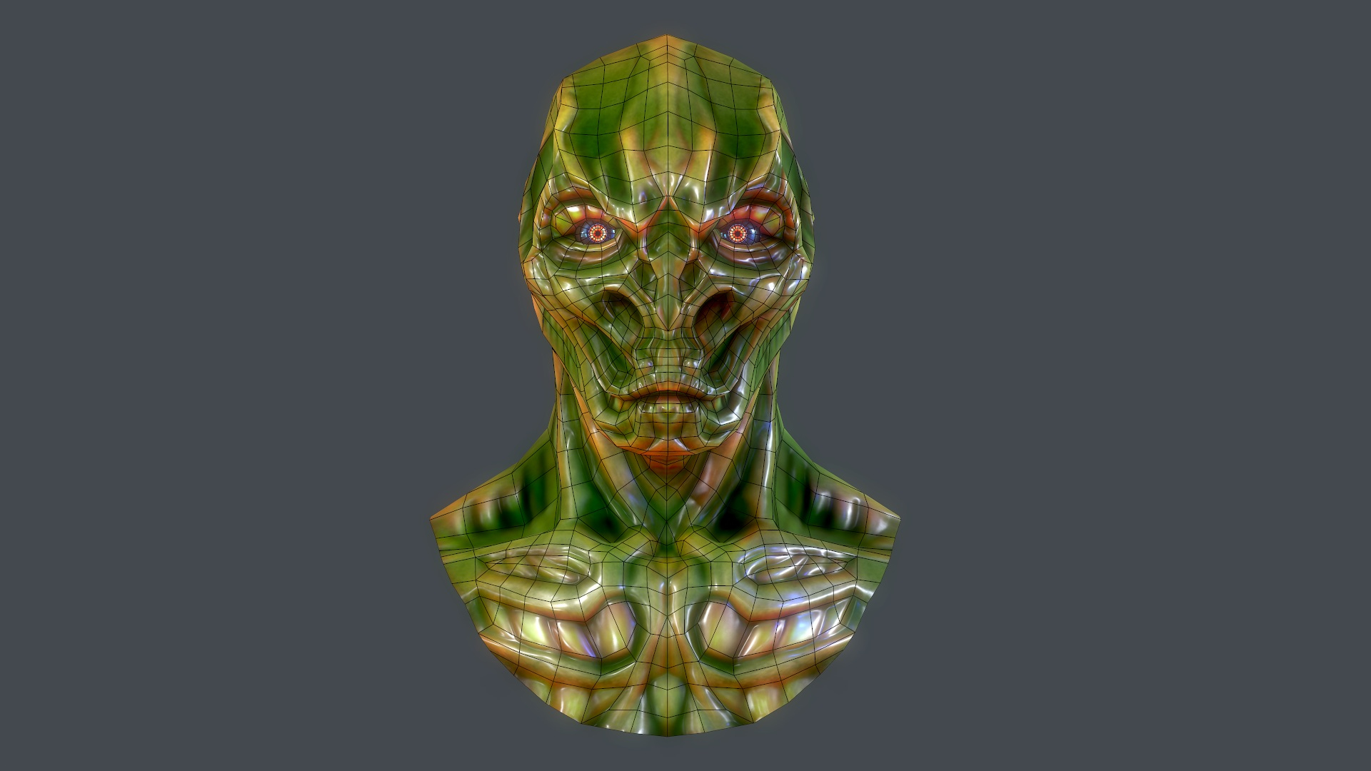 3ds Max Alien Bust