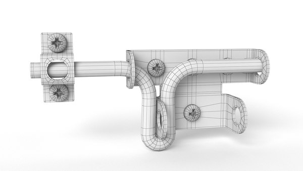 modelo 3d Slide Bolt Gate Latch - TurboSquid 1963999