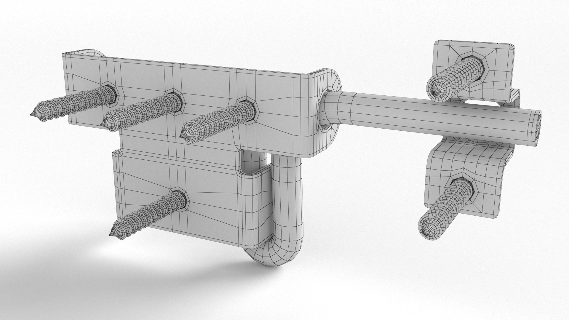 3D Slide Bolt Gate Latch - TurboSquid 1963999