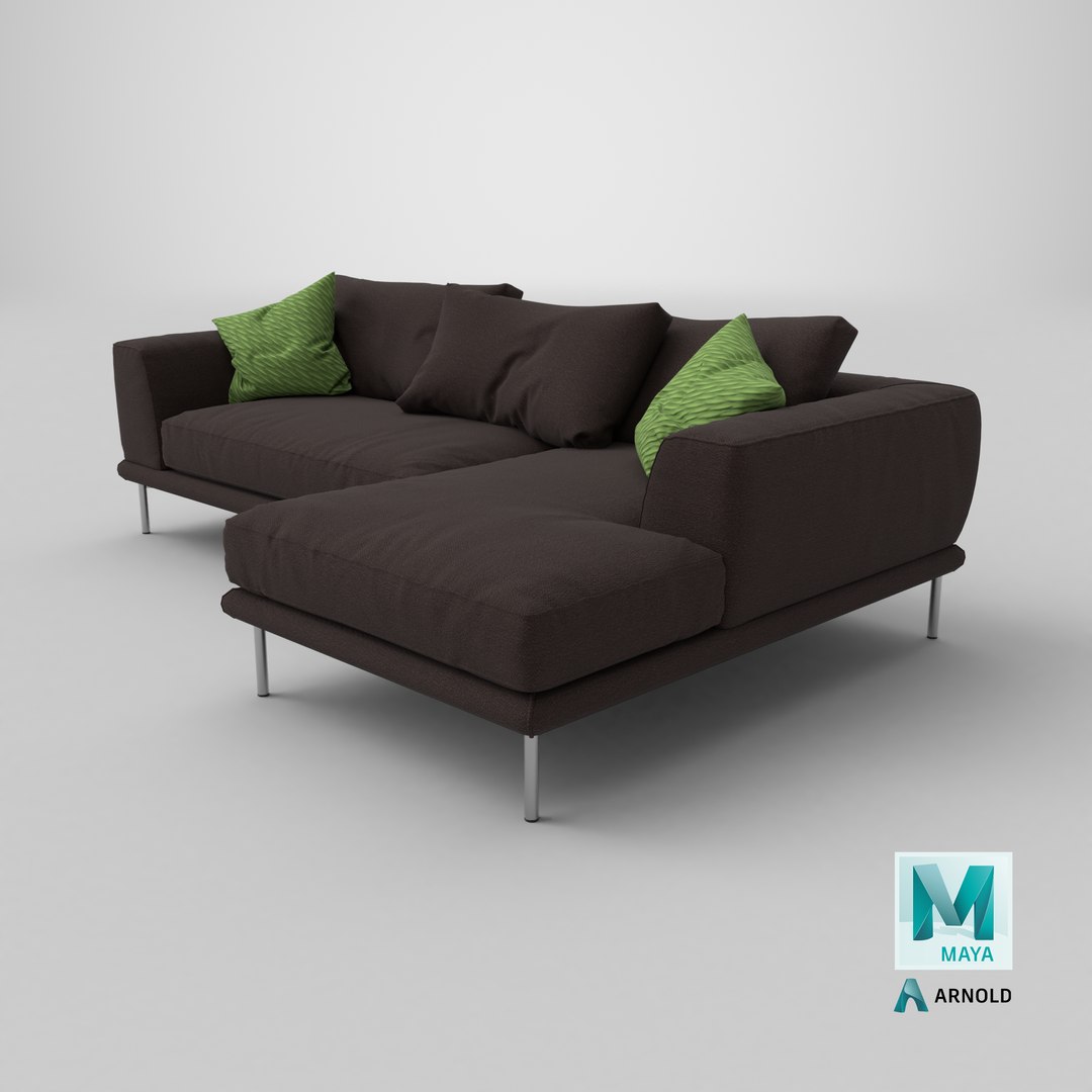 Sofa Linea Brown 3D Model - TurboSquid 2438396