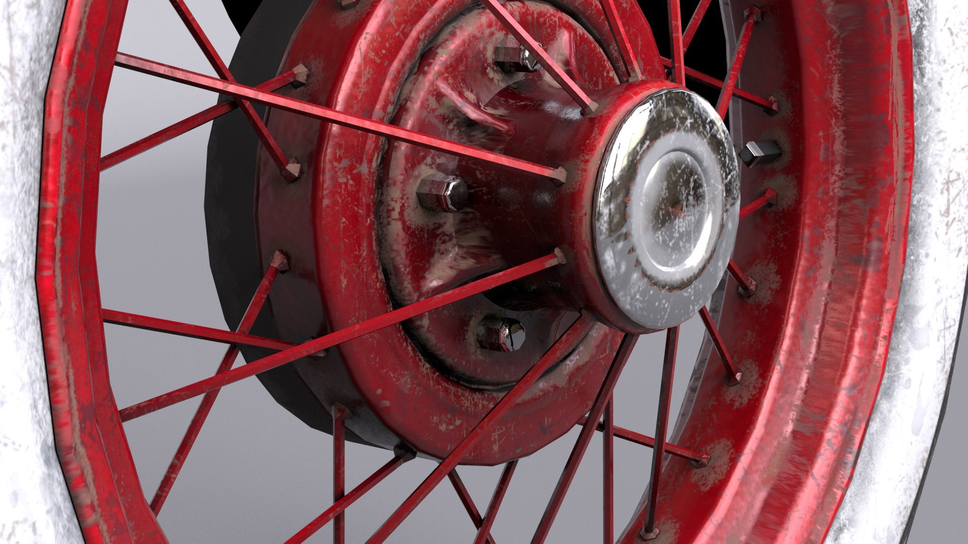 3D Old Car Wheel Model - TurboSquid 2334474