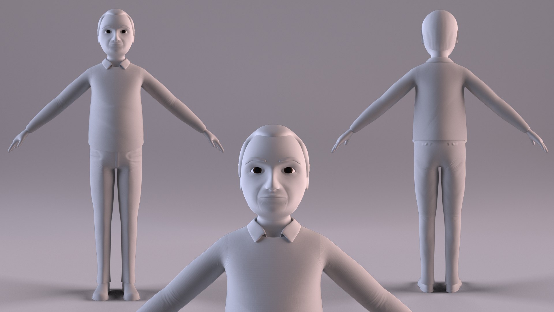 Cartoon Man 3D - TurboSquid 2036125