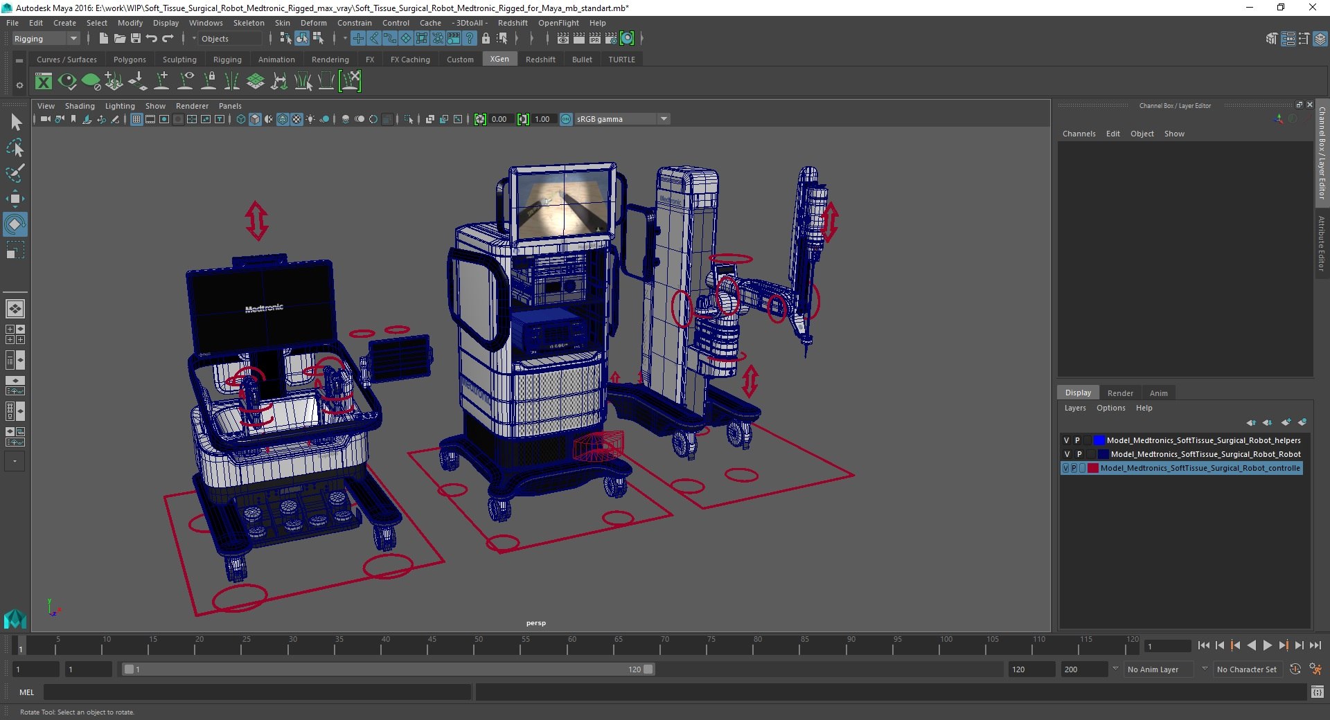 3D Soft Tissue Surgical Robot Medtronic Rigged For Maya - TurboSquid ...