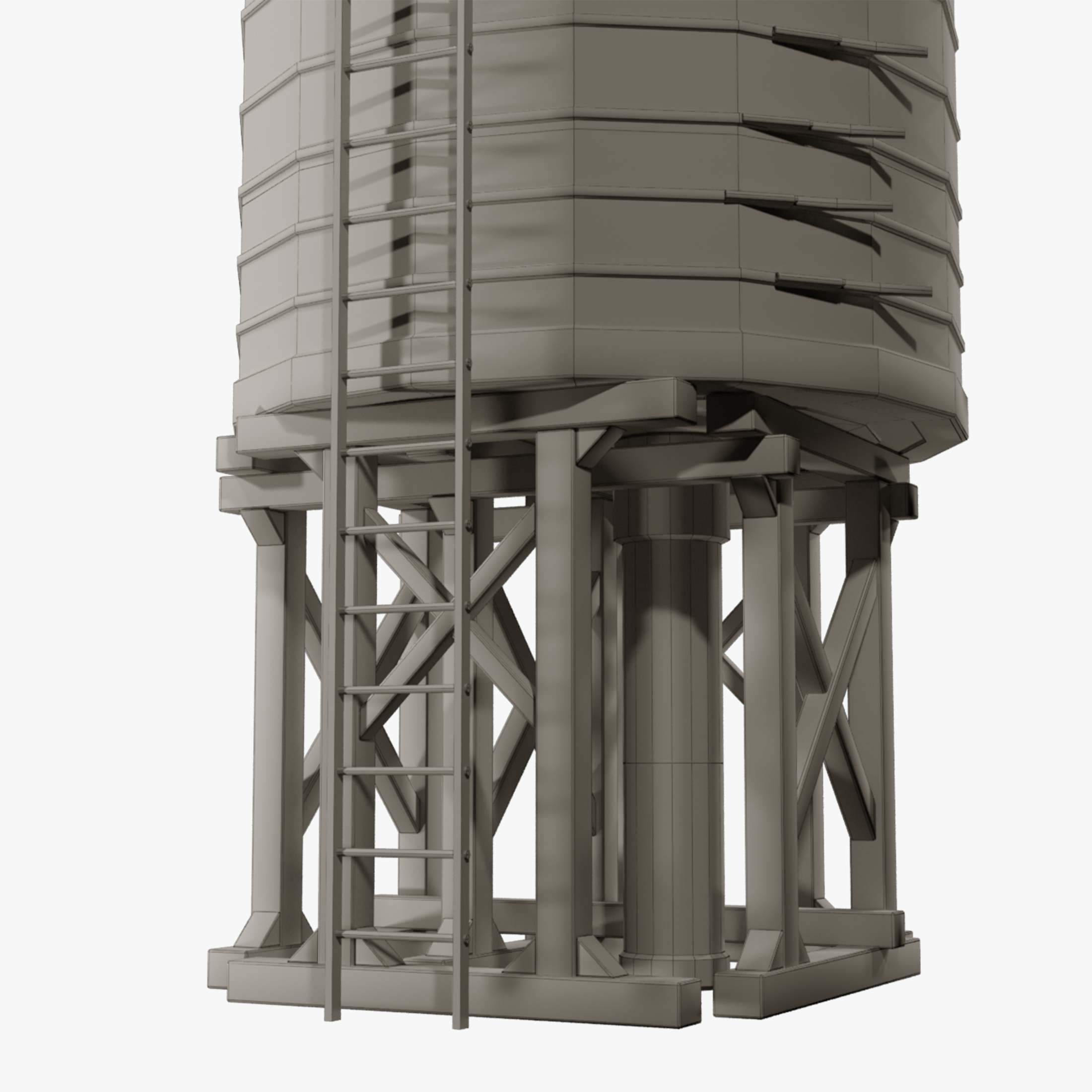 Wooden water tower 3D model - TurboSquid 1497950